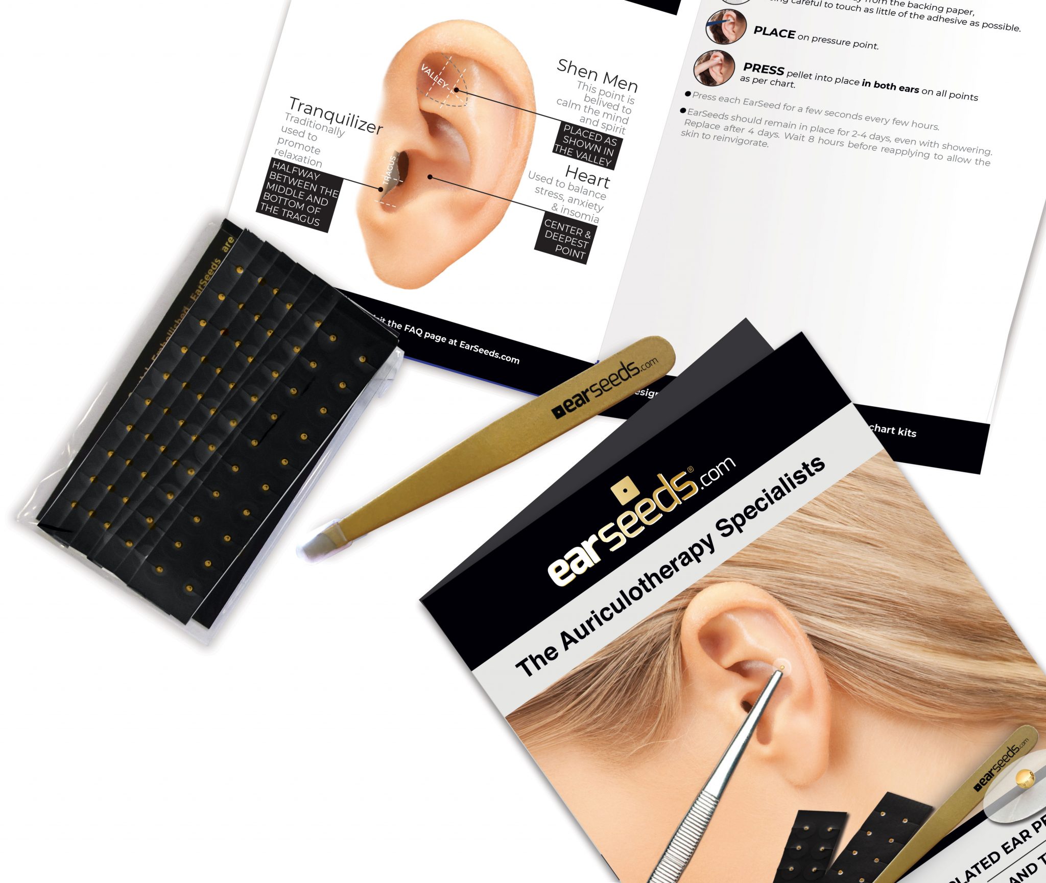 Clear Tape "Invisible" 24-Karat Gold Ear Seeds